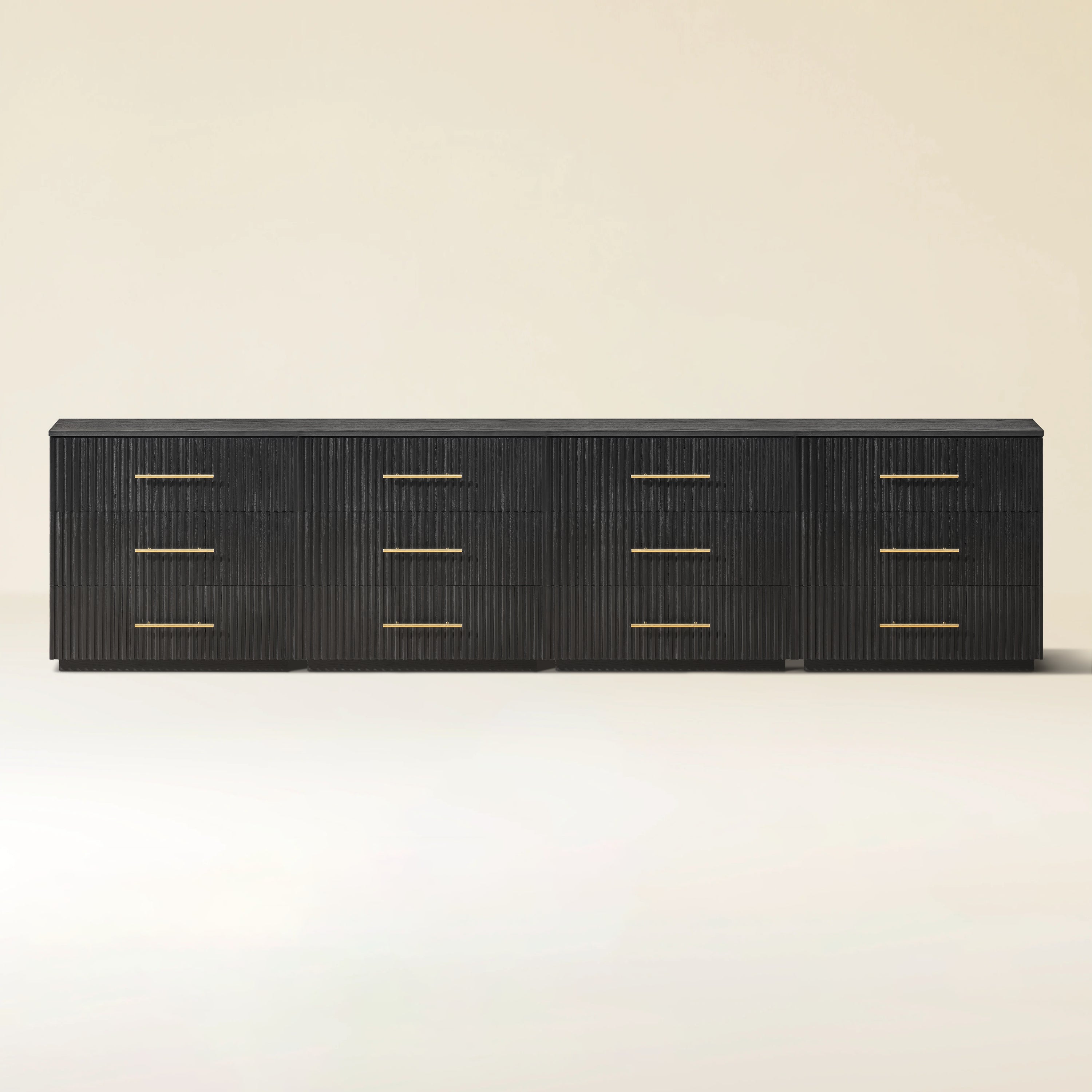 Holt 126" Oak 12-Drawer Chest(Set of 4) - HOULTE